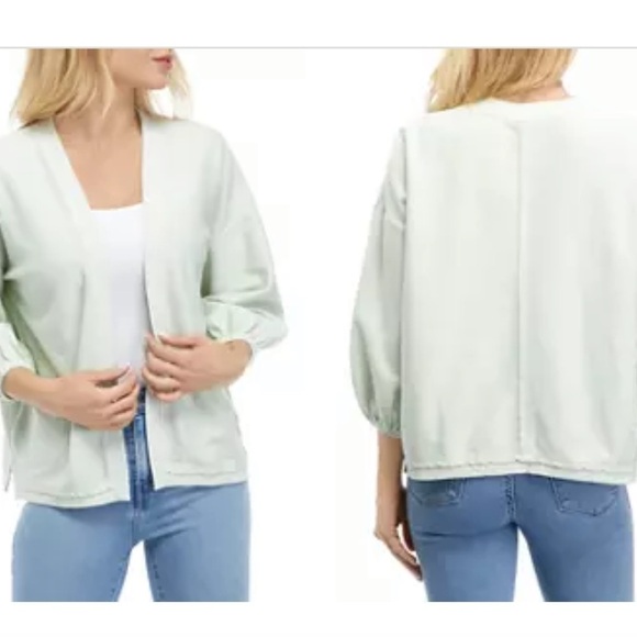 Wonderly | Sweaters | Wonderly Studio Hazy Sage Open Front Terry Cloth ...